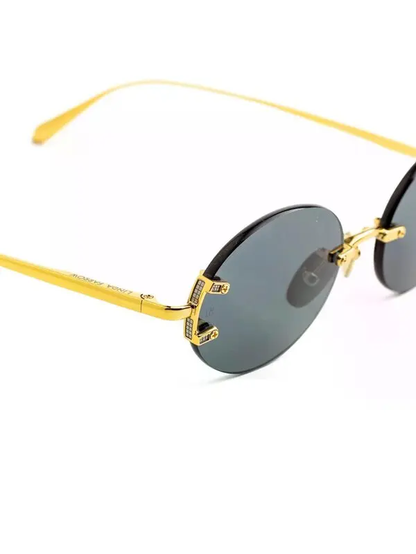 Linda Farrow Round Frame Sunglasses