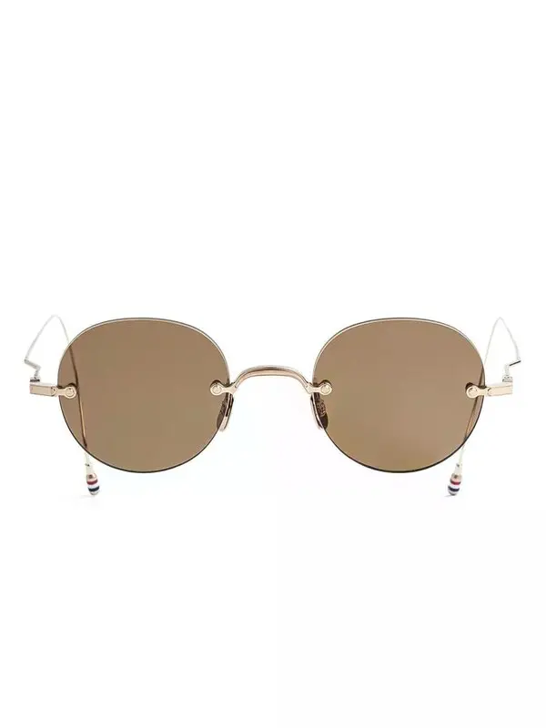 Thom Browne Round-frame Sunglasses - Gold