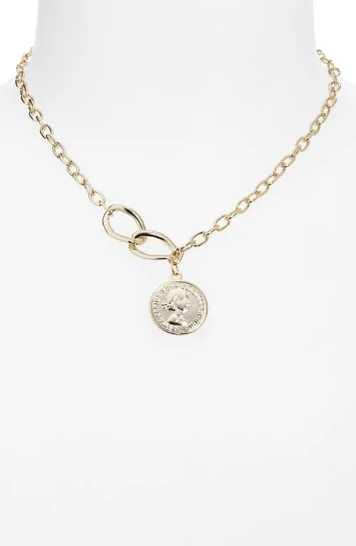 PANACEA Coin Link Pendant Necklace