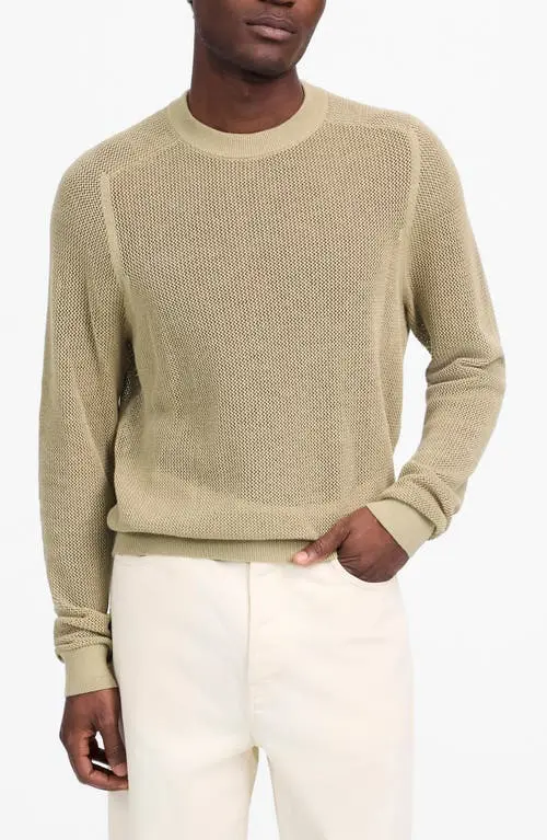 Madewell Mesh Knit Crewneck Sweater - Light Cargo