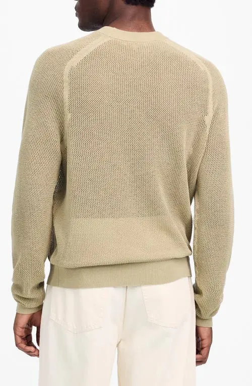 Madewell Mesh Knit Crewneck Sweater - Light Cargo