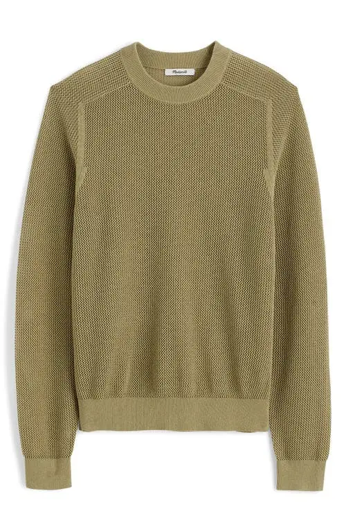 Madewell Mesh Knit Crewneck Sweater - Light Cargo