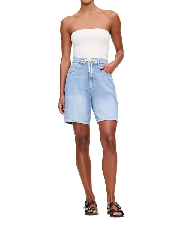 DL1961 Taylor Drawstring High Rise Denim Shorts