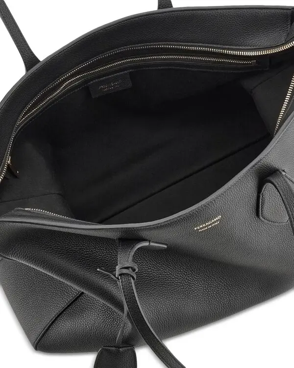 FERRAGAMO Leather Tote Bag - Nero