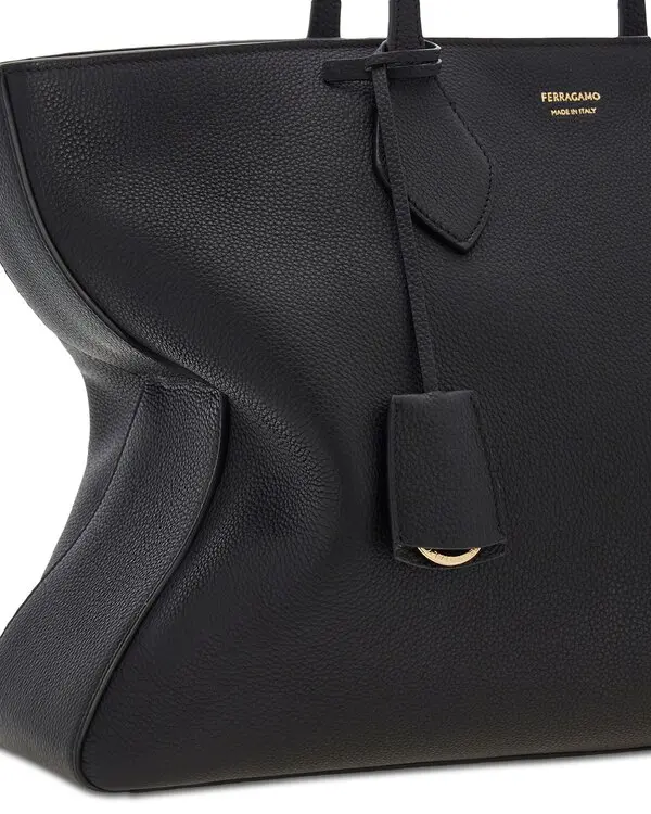 FERRAGAMO Leather Tote Bag - Nero