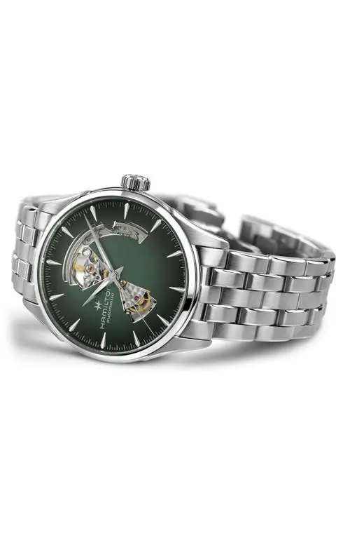 Hamilton Jazzmaster Open Heart Automatic Bracelet Watch - Green
