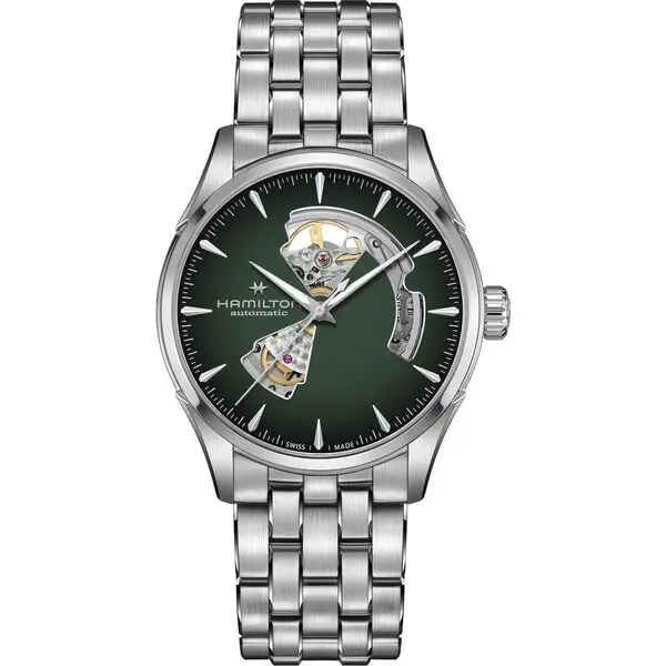 Hamilton Jazzmaster Open Heart Automatic Bracelet Watch - Green
