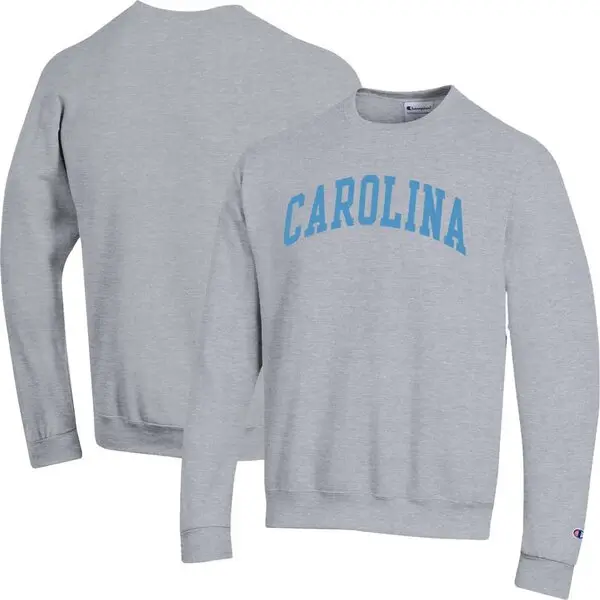 Champion North Carolina Tar Heels Fleece Pullover Sweatshirt - Heather Gray