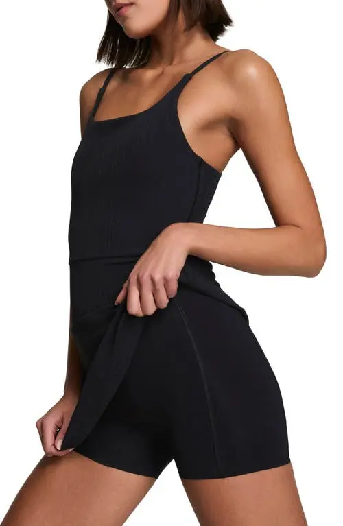 Spanx Powerboost Ribbed Dress - Very Black