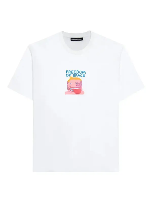 FREEDOM OF SPACE Cotton T-shirt - White