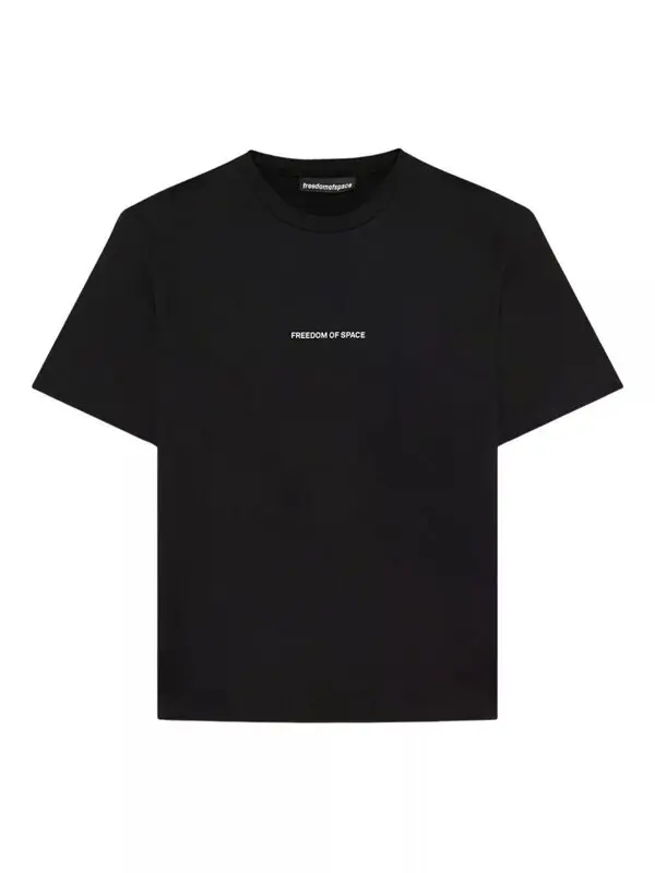FREEDOM OF SPACE Cotton T-shirt - Black