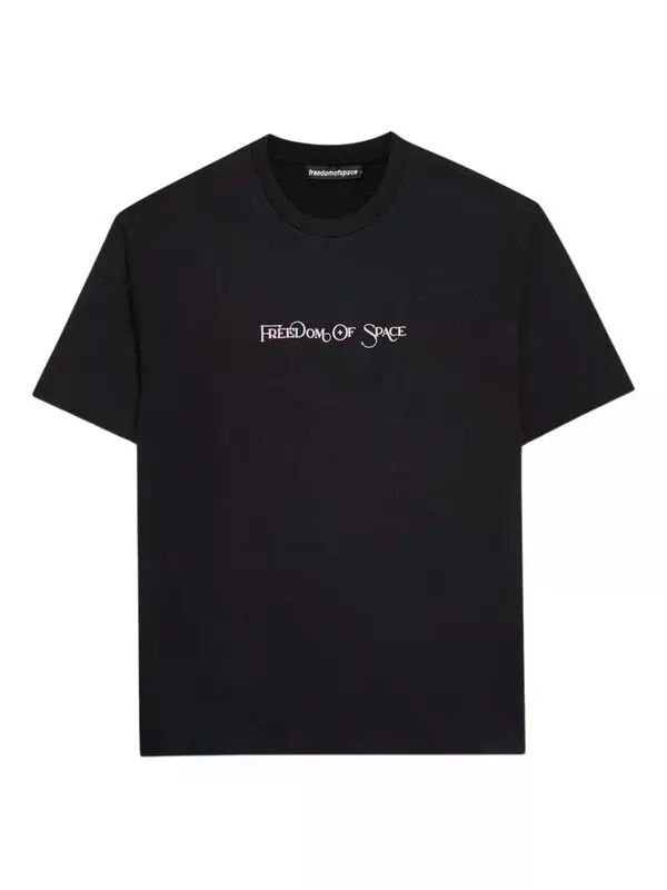 FREEDOM OF SPACE Cotton T-shirt - Black