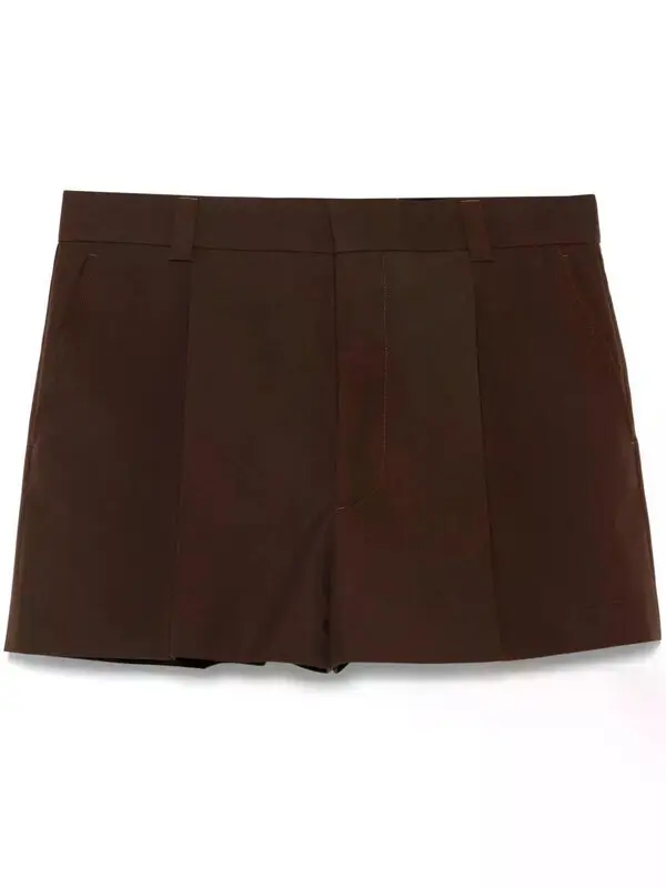Gucci Twill Wool Shorts - Brown