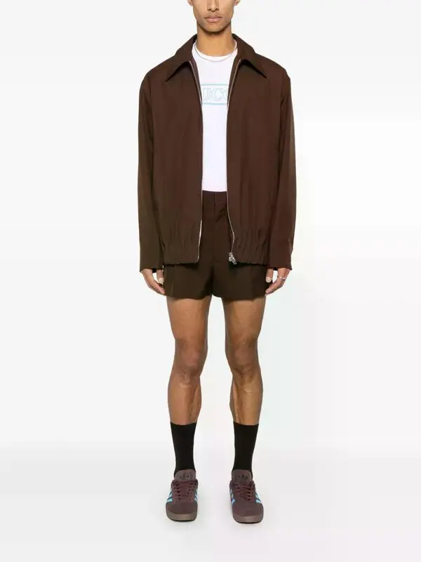 Gucci Twill Wool Shorts - Brown