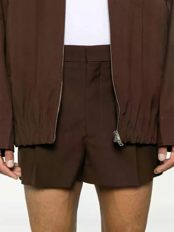 Gucci Twill Wool Shorts - Brown