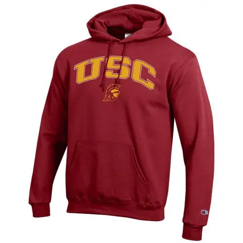 Champion Usc Trojans Arched Logo Fleece Pullover Hoodie