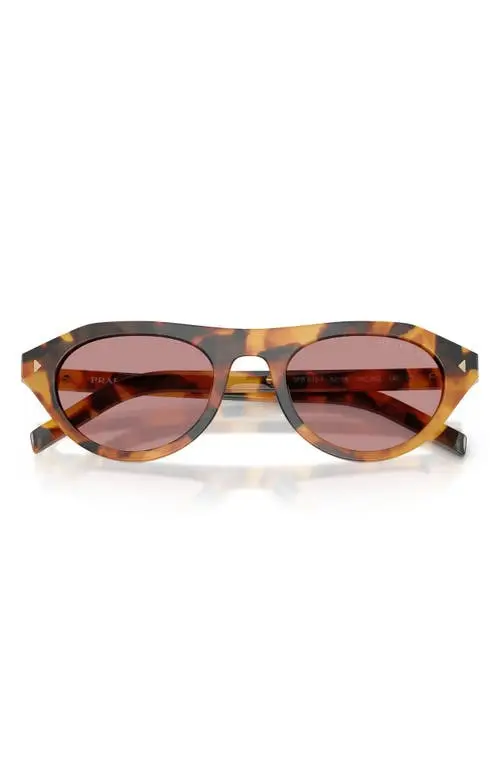 Prada 52mm Polarized Irregular Sunglasses