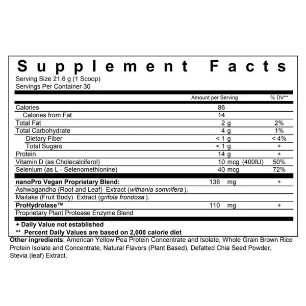 BIOPHARMA SCIENTIFIC Nanopro Vegan Protein 548 Grams