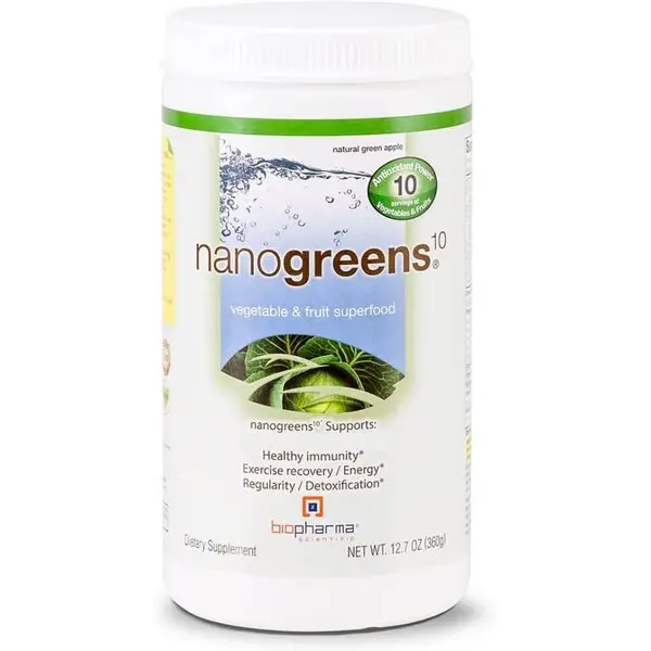 BIOPHARMA SCIENTIFIC Nanogreens10 Green Apple 360 Grams - One-color