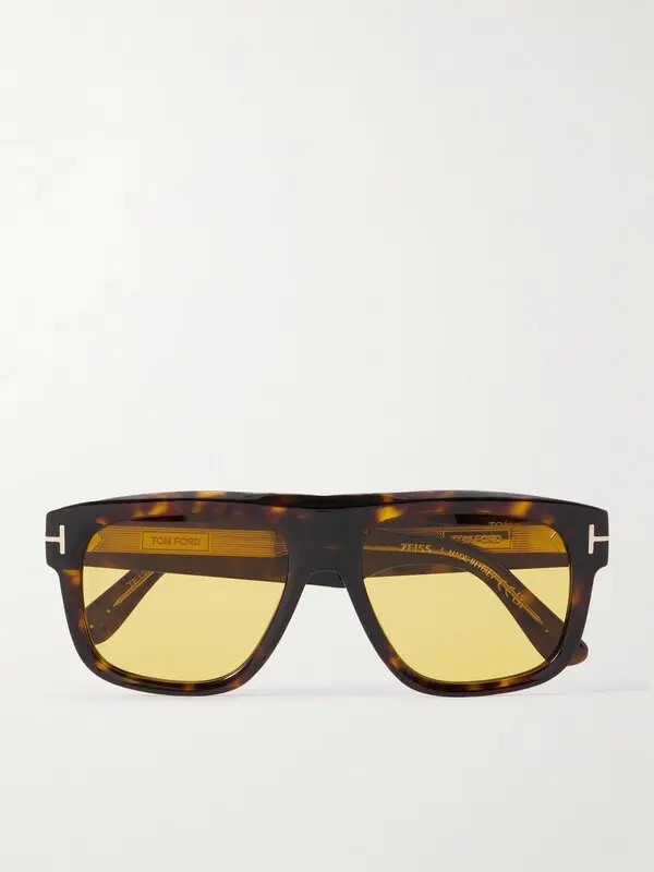 TOM FORD Icon Square-frame Sunglasses - Tortoiseshell