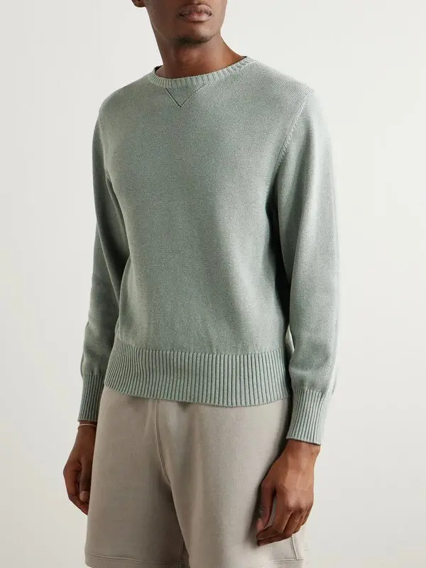 STOFFA Slim-fit Cotton Sweater