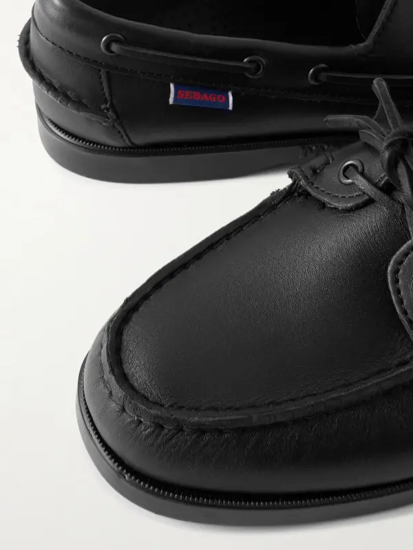 SEBAGO Docksides Portland Leather Boat Shoes - Black