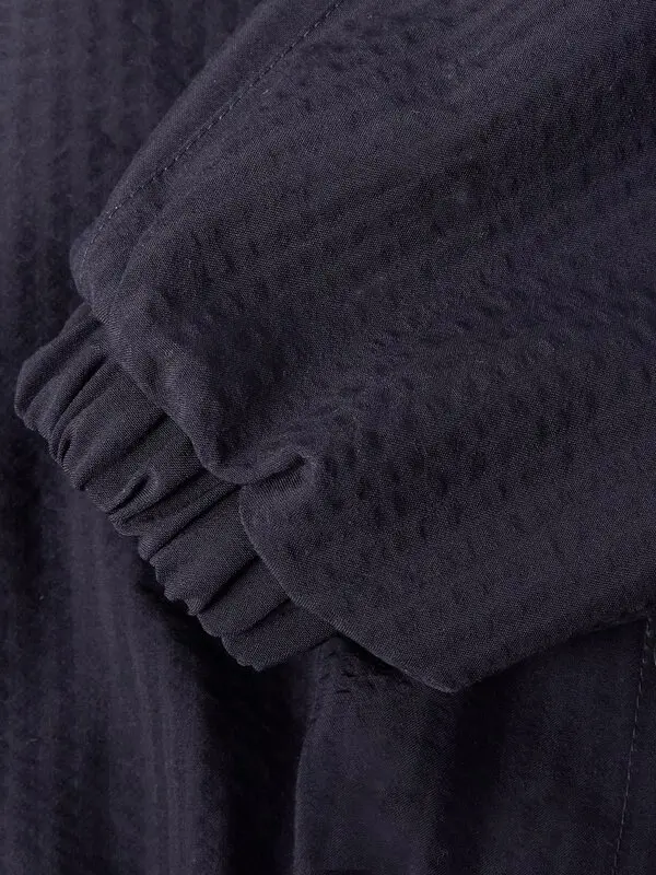 STOFFA Reversible Wool-seersucker And Poplin Bomber Jacket - Blue