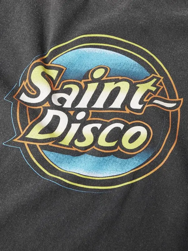 Saint Mxxxxxx Teflon Disco Distressed Printed Cotton-Jersey