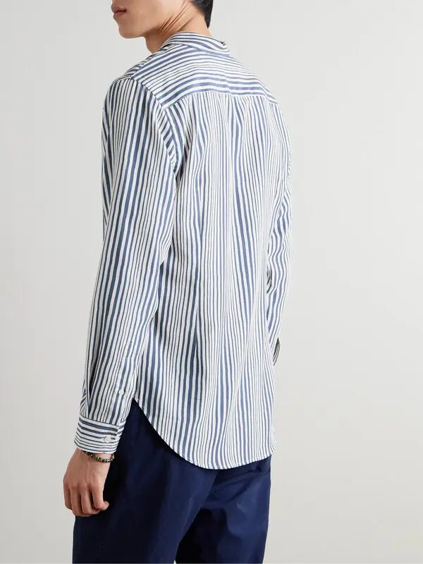 Orlebar Brown Giles Slim-fit Striped Lyocell Shirt - Blue