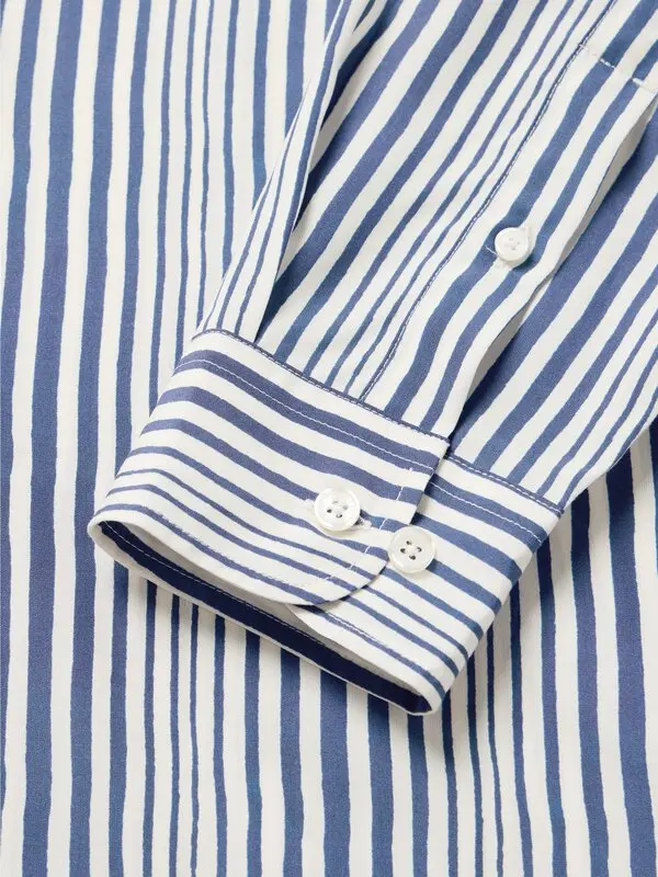 Orlebar Brown Giles Slim-fit Striped Lyocell Shirt - Blue