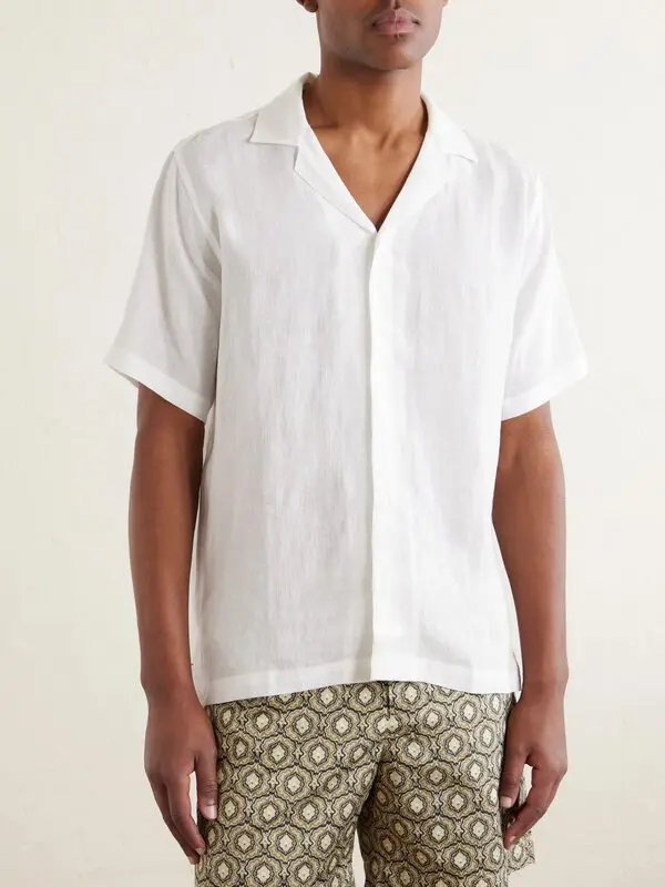 Orlebar Brown Maitan Ii Camp-collar Linen Shirt