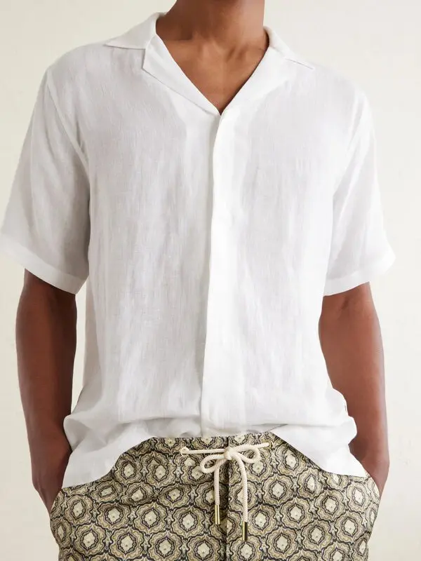 Orlebar Brown Maitan Ii Camp-collar Linen Shirt