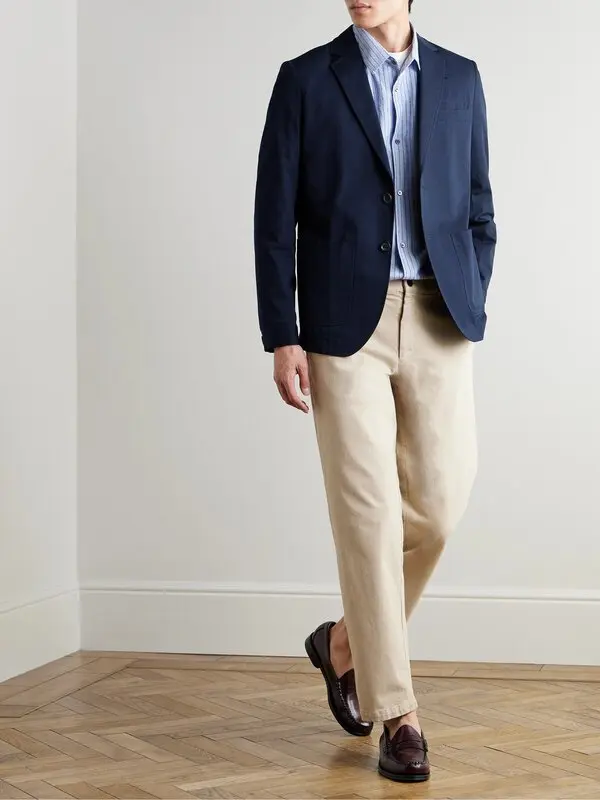 Oliver Peoples Theobald Slim-fit Unstructured Cotton Suit Jacket