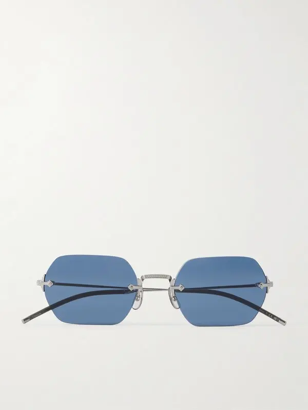 Oliver Spencer Tk-13 Rimless Sunglasses - Silver