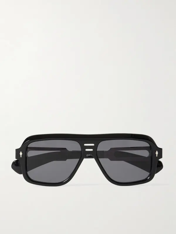 JACQUES MARIE MAGE Glenn Gould Fugue Aviator Sunglasses - Black