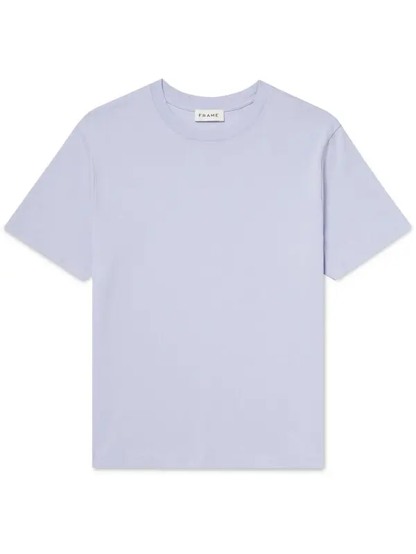 FRAME Cotton-jersey T-shirt - Blue