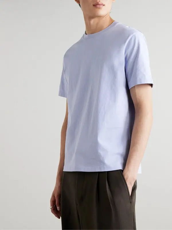 FRAME Cotton-jersey T-shirt - Blue