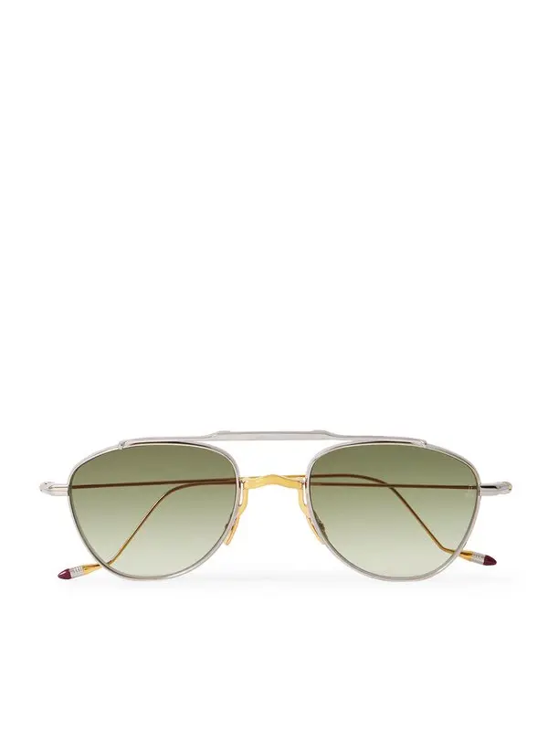 JACQUES MARIE MAGE Flynn Aviator Sunglasses - Silver