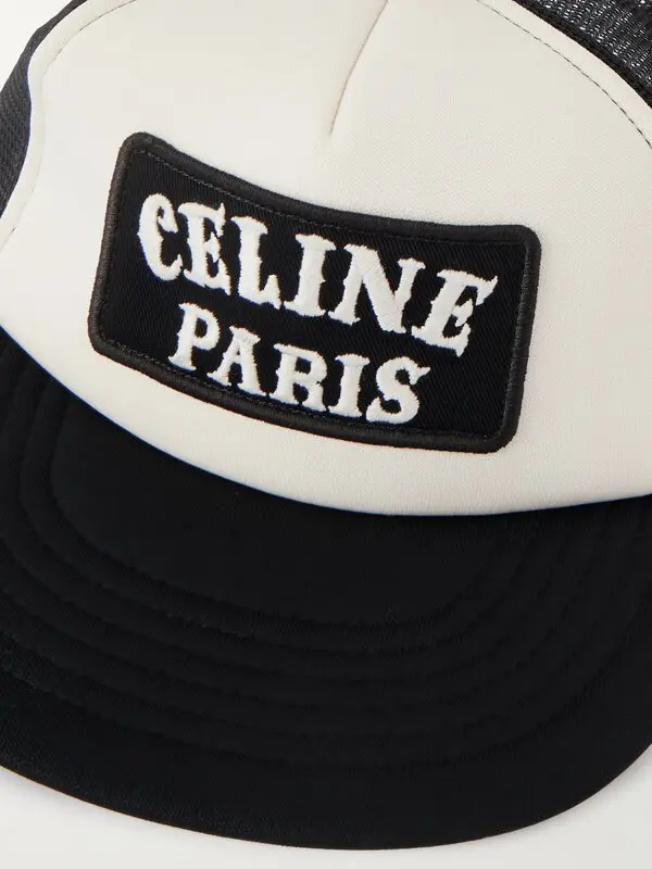 Celine Logo-AppliquéD Trucker Cap - Black | Editorialist display picture 1