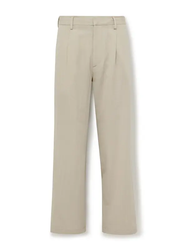 Auralee Straight-leg Pleated Gabardine Trousers