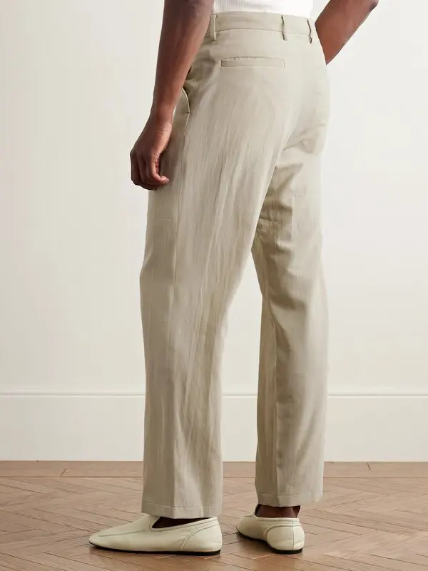 Auralee Straight-leg Pleated Gabardine Trousers