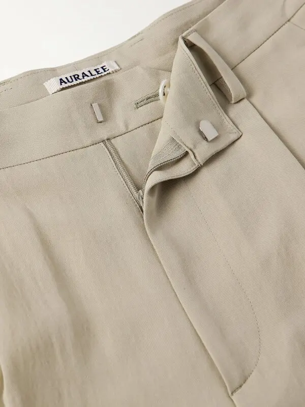 Auralee Straight-leg Pleated Gabardine Trousers
