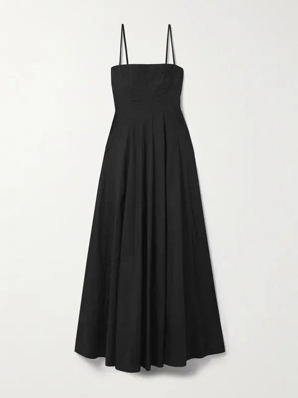 Staud - Cotton-Blend Poplin Maxi Dress