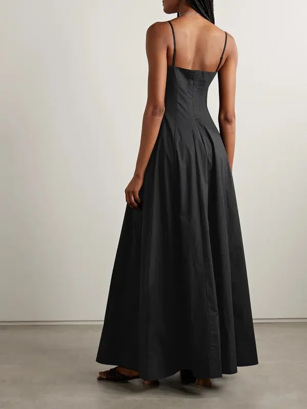 Staud Cotton-blend Poplin Maxi Dress