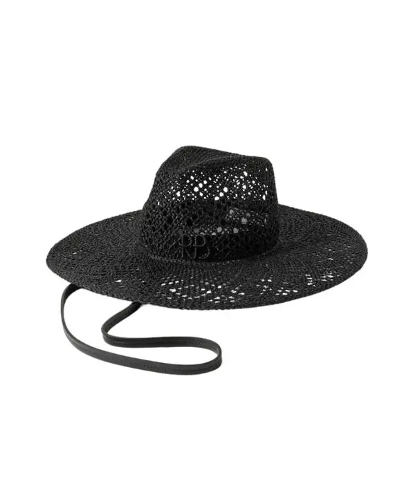 Ruslan Baginskiy Embroidered Straw Hat - Black
