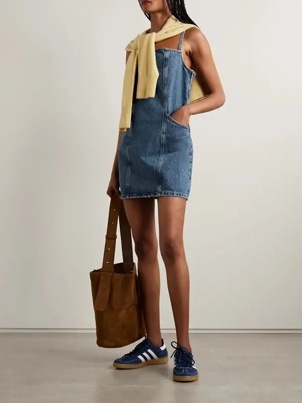 re done denim dress Re/done Western Denim Midi-Dress
