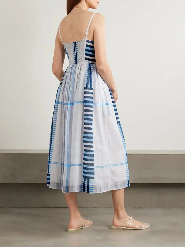 caprice midi dress Wool-Blend Hybrid Knitted Midi Dress in Ivory