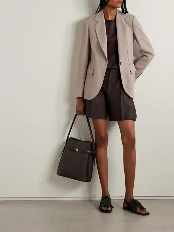 Brunello Cucinelli Single Breasted Twill Blazer - Neutrals