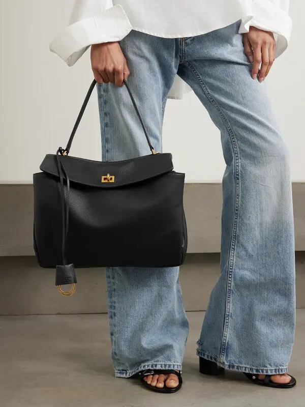 Balenciaga Rodeo Medium Textured-leather Shoulder Bag