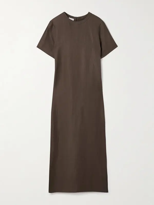 Brunello Cucinelli Bead-embellished Twill Midi Dress